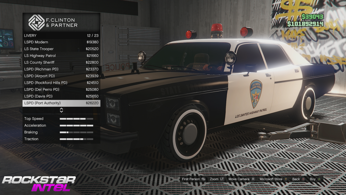 GTA Online - All Police Vehicle liveries & Accessories - RockstarINTEL
