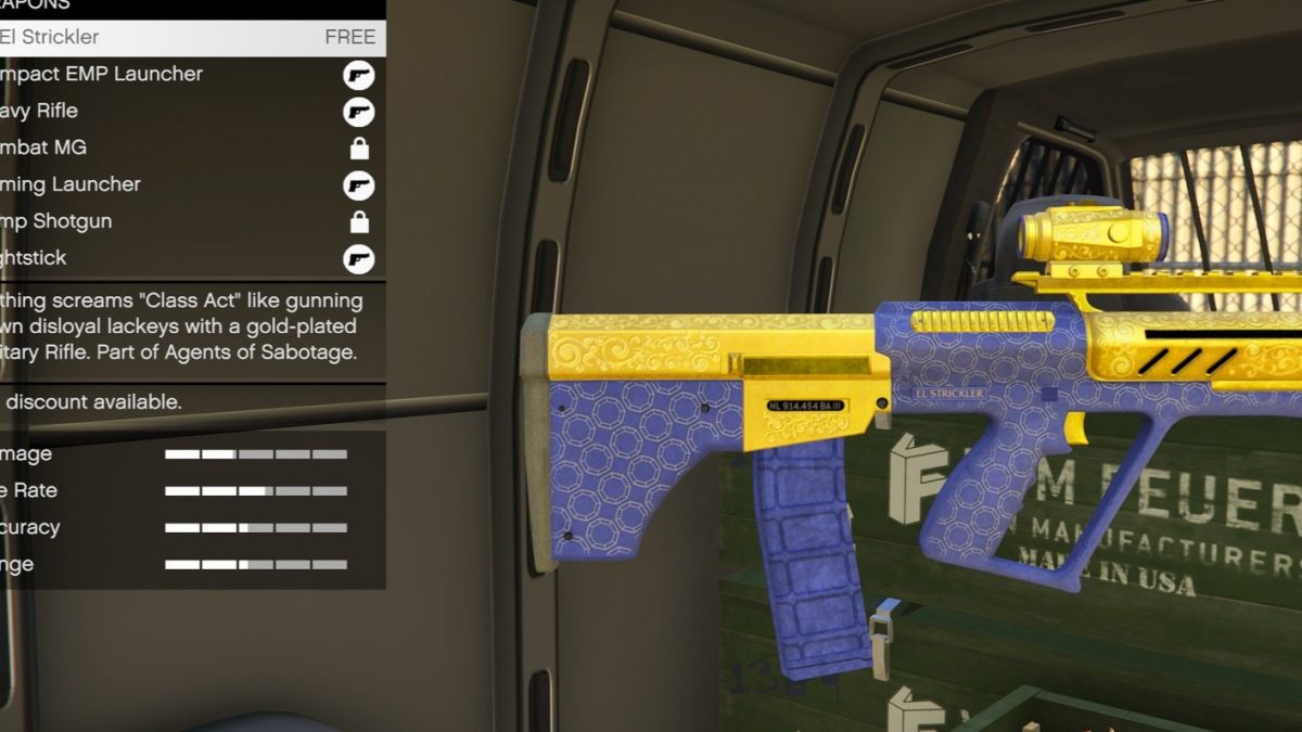 How To Get The New GTA Online Weapon The El Strickler Military Rifle ...