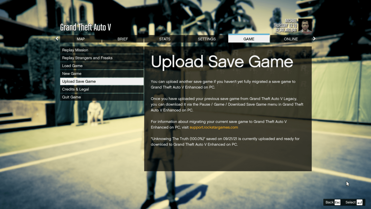 You Can Now Migrate Your GTA V PC Saves To The Enhanced Version And Here's How - RockstarINTEL