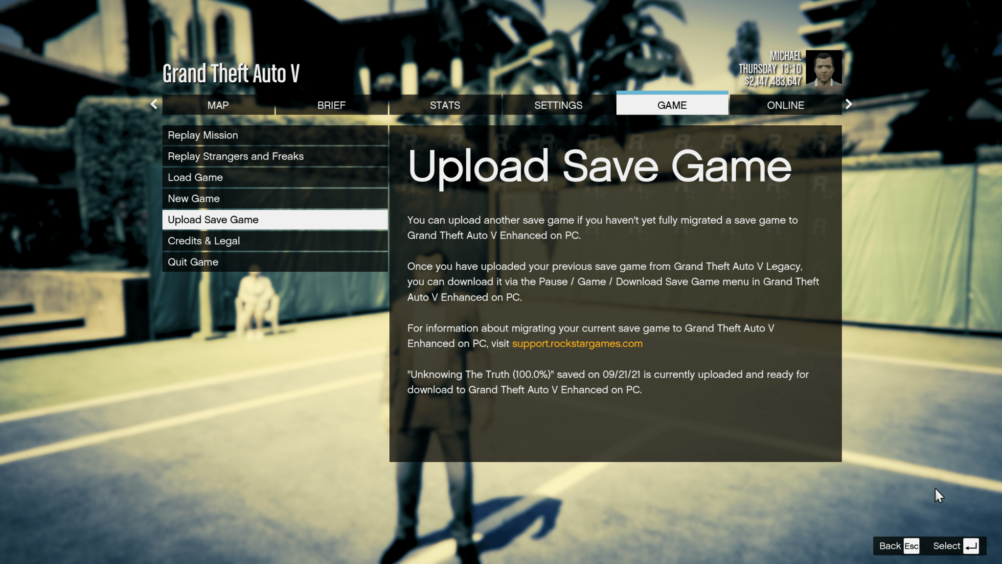 You Can Now Migrate Your GTA V PC Saves To The Enhanced Version And Here's How - RockstarINTEL