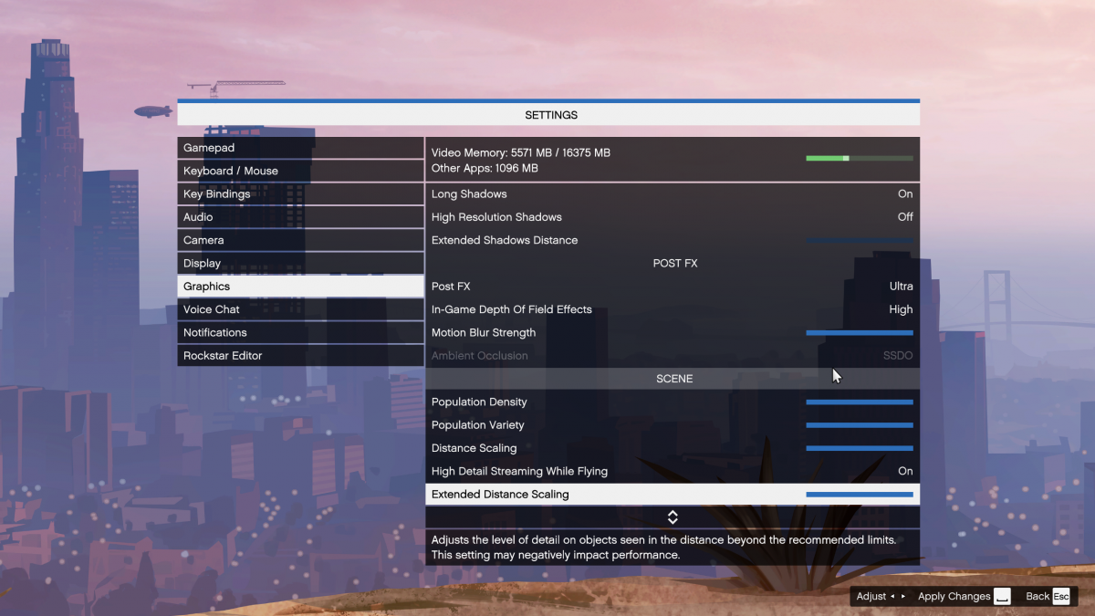 All Of GTA V Enhanced For PC's New Graphics Settings And Menus ...